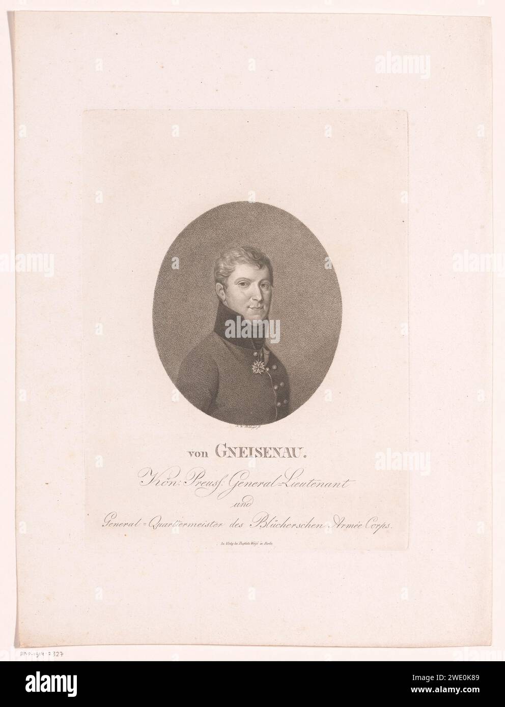 PortraT van August Wilhelm Antonius Neidhardt von Gneisenau, Friedrich ...