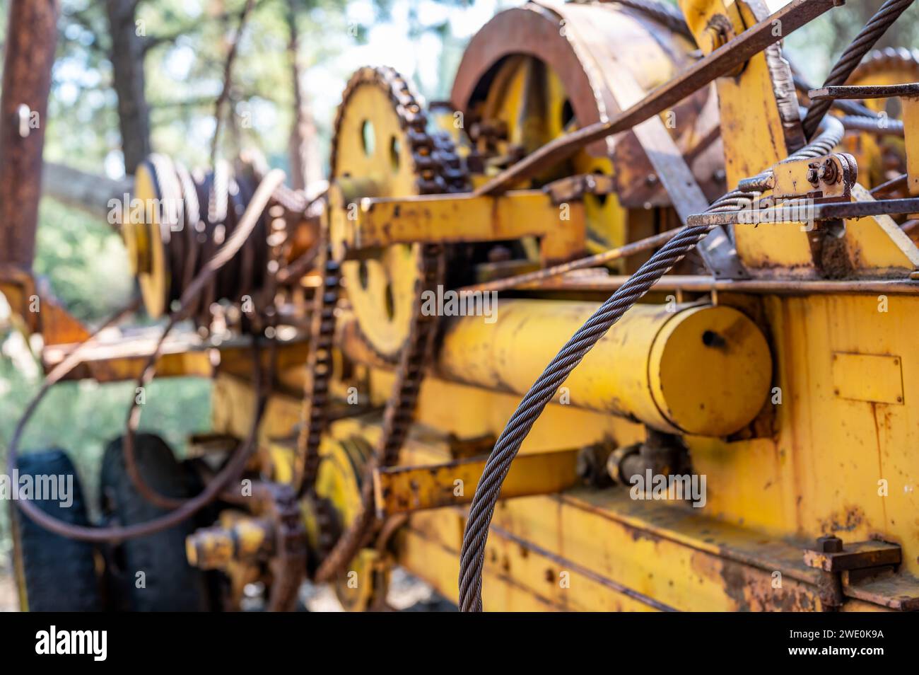 Chiloquin, Oregon, 8.8.2023 - Industrial equipment at the Collier ...