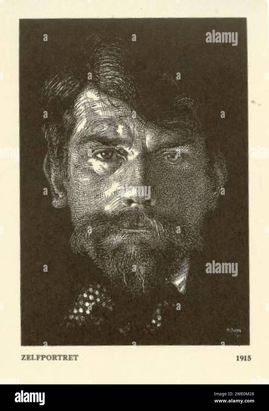 Albert Pieter Hahn (1877-1918) - zelfportret - 1915 Stock Photo - Alamy