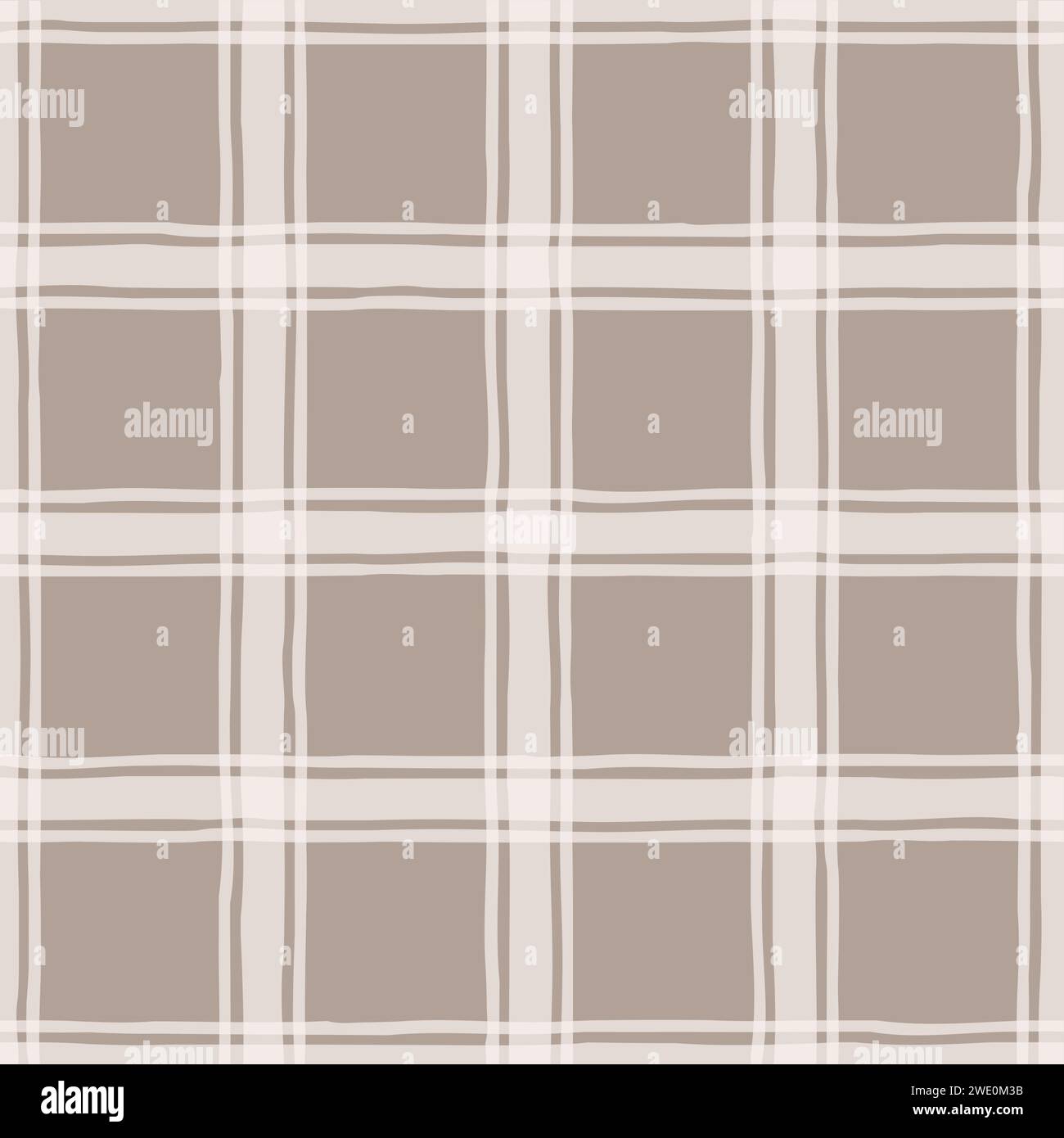 irregular plaid fabric texture vertical horizontal lines cream sand ...