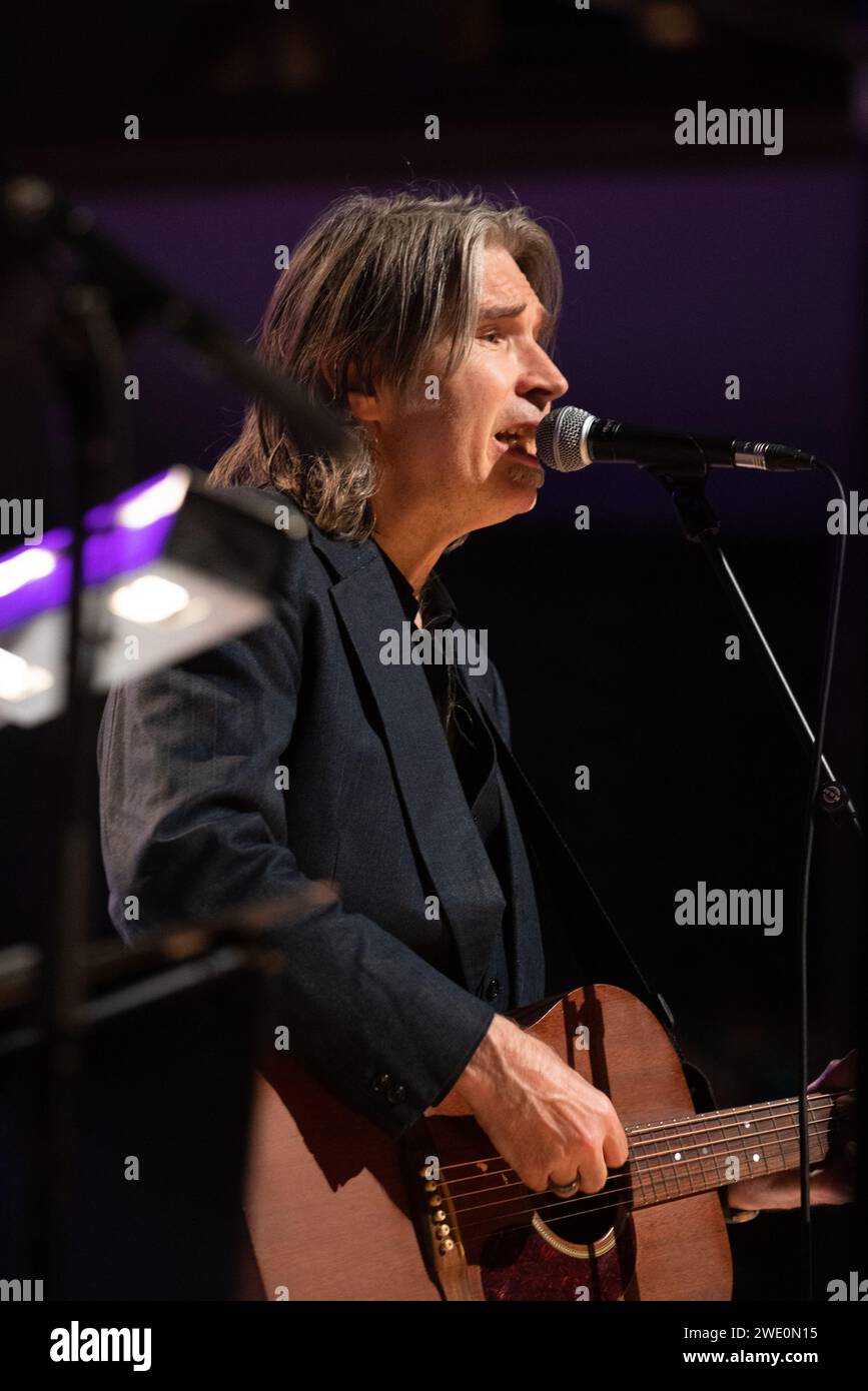 Glasgow Scotland. 21 January 2024. Justin Currie of Scottish band Del ...