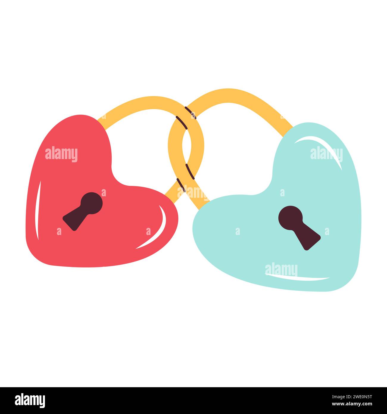 Locks of love Stock Vector Images - Alamy