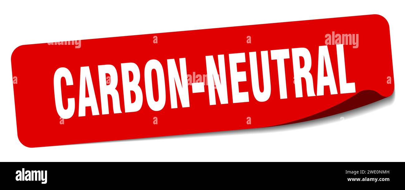 carbon-neutral sticker. carbon-neutral rectangular label isolated on ...