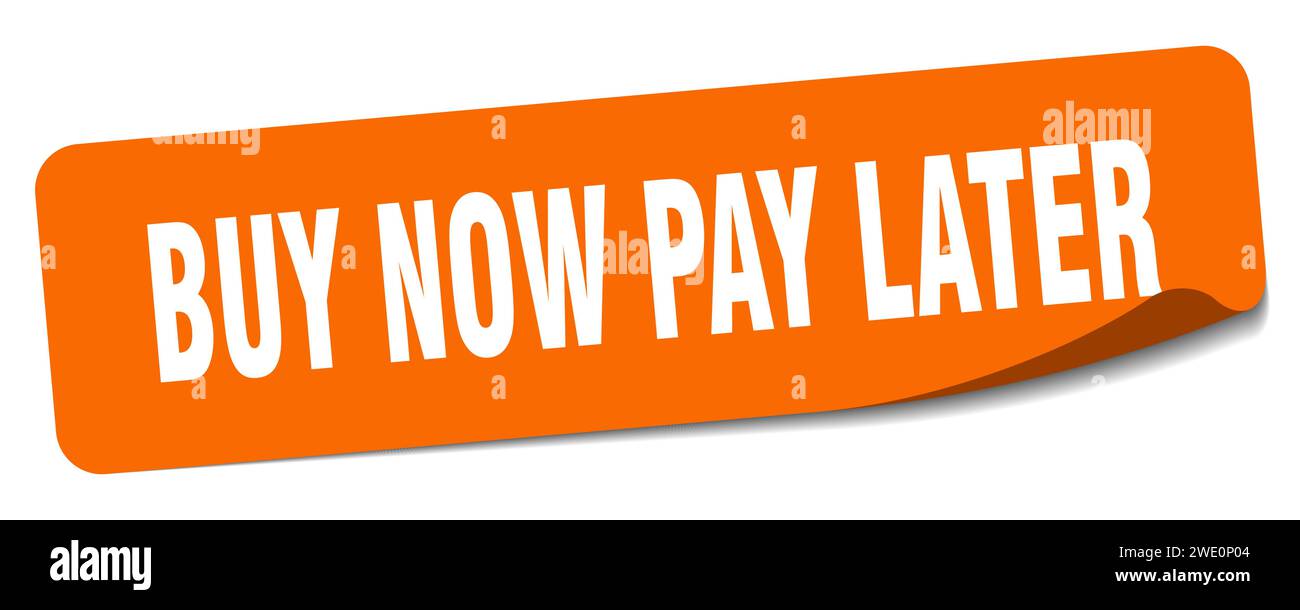 buy now pay later sticker. buy now pay later rectangular label isolated ...