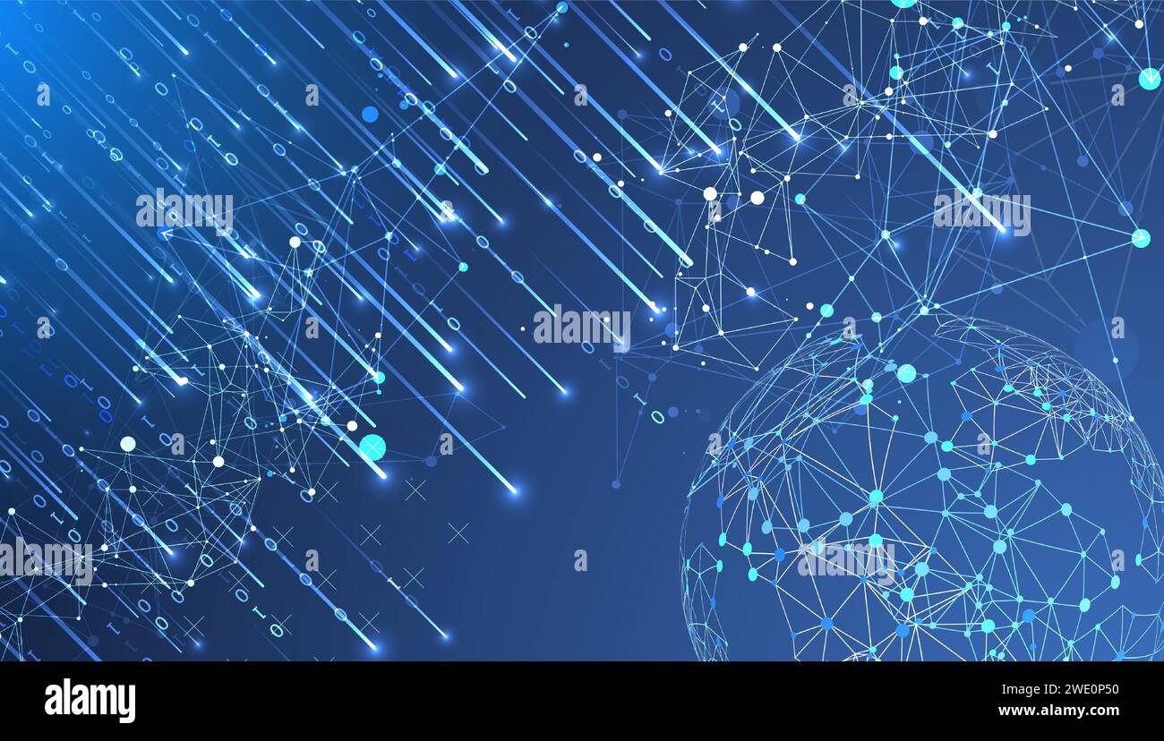 Futuristic Technology Background Plexus Structure Business Presentation Big Data Network