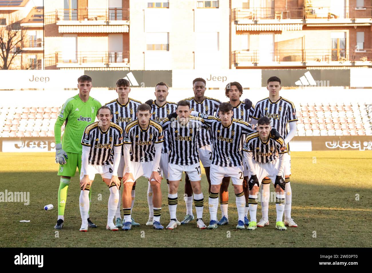Vinovo, Italy. 20th Jan, 2024. The Juventus Next Gen starting eleven ...