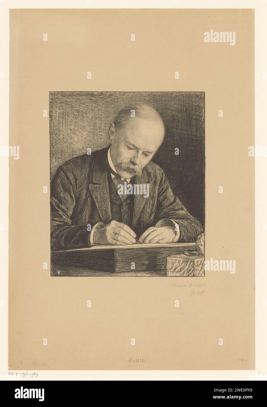 Portrait of Jacob Cornelis van Marken, Jan Veth, 1891 print The ...