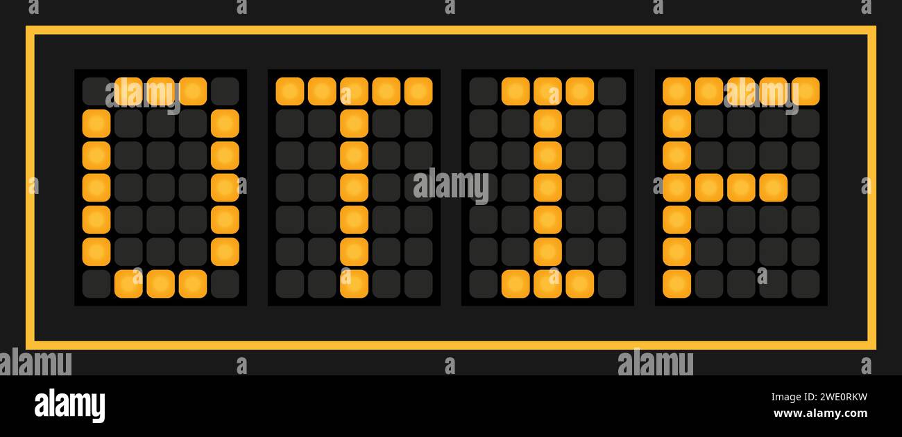 Orange color led banner in word OTIF (abbreviation of On Time In Full ...