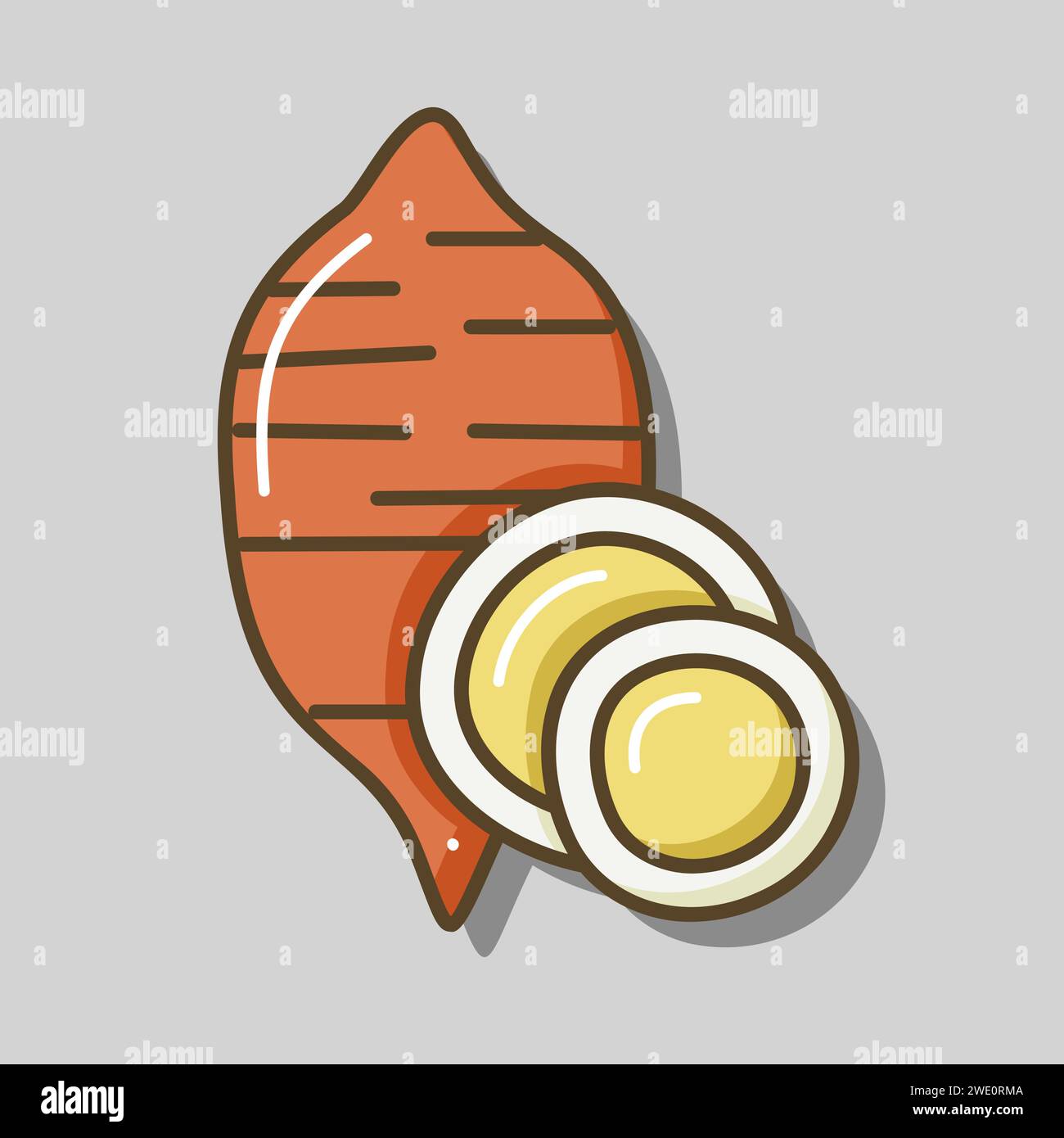 Sweet Potato isolated vector icon. Vegetable sign. Graph symbol for ...