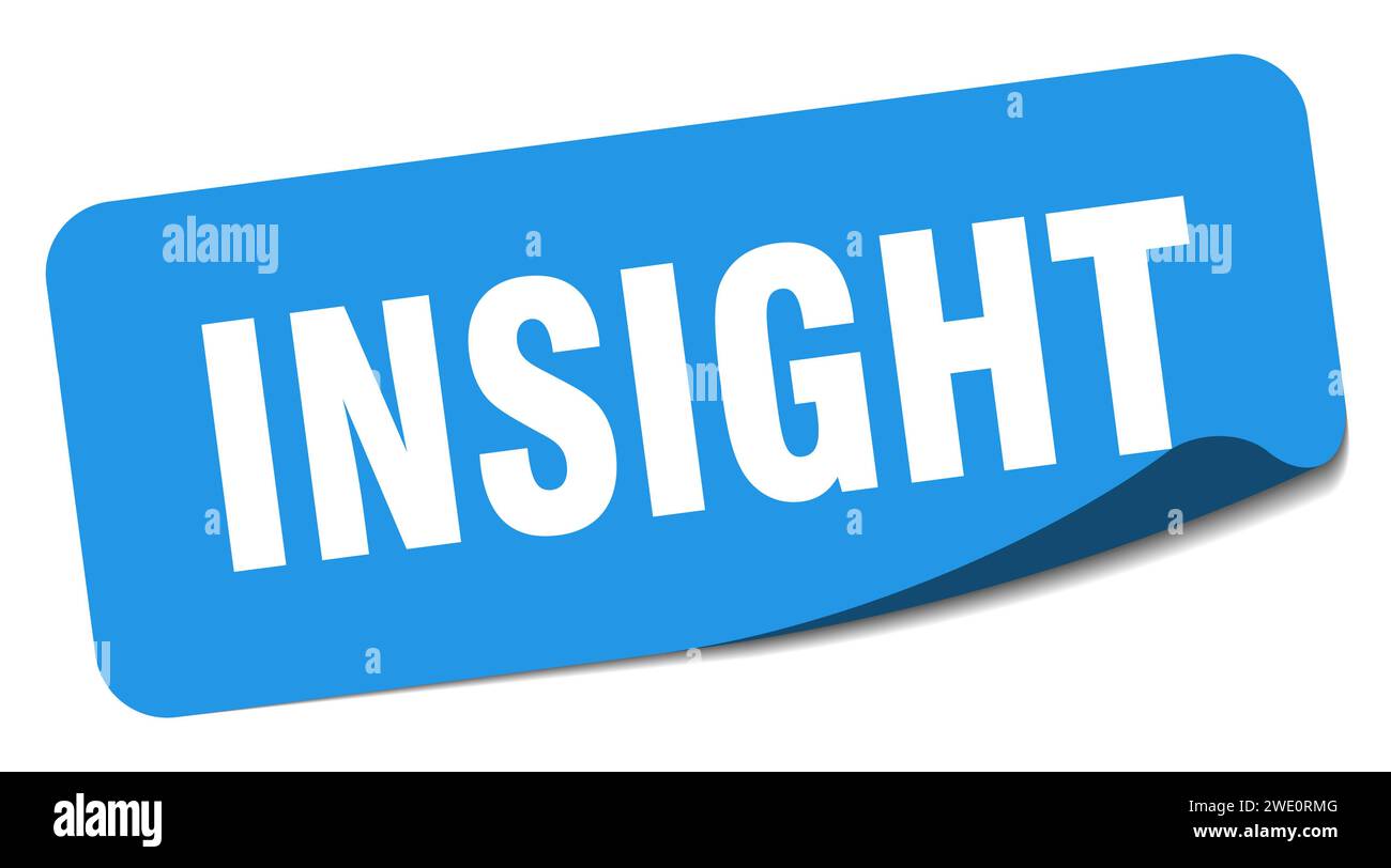 insight sticker. insight rectangular label isolated on white background ...