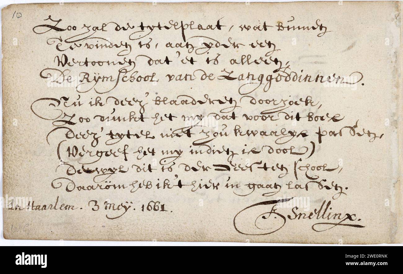 Album amicorum Jacob Heyblocq KB131H26 - p010 - Franciscus Snellinx ...