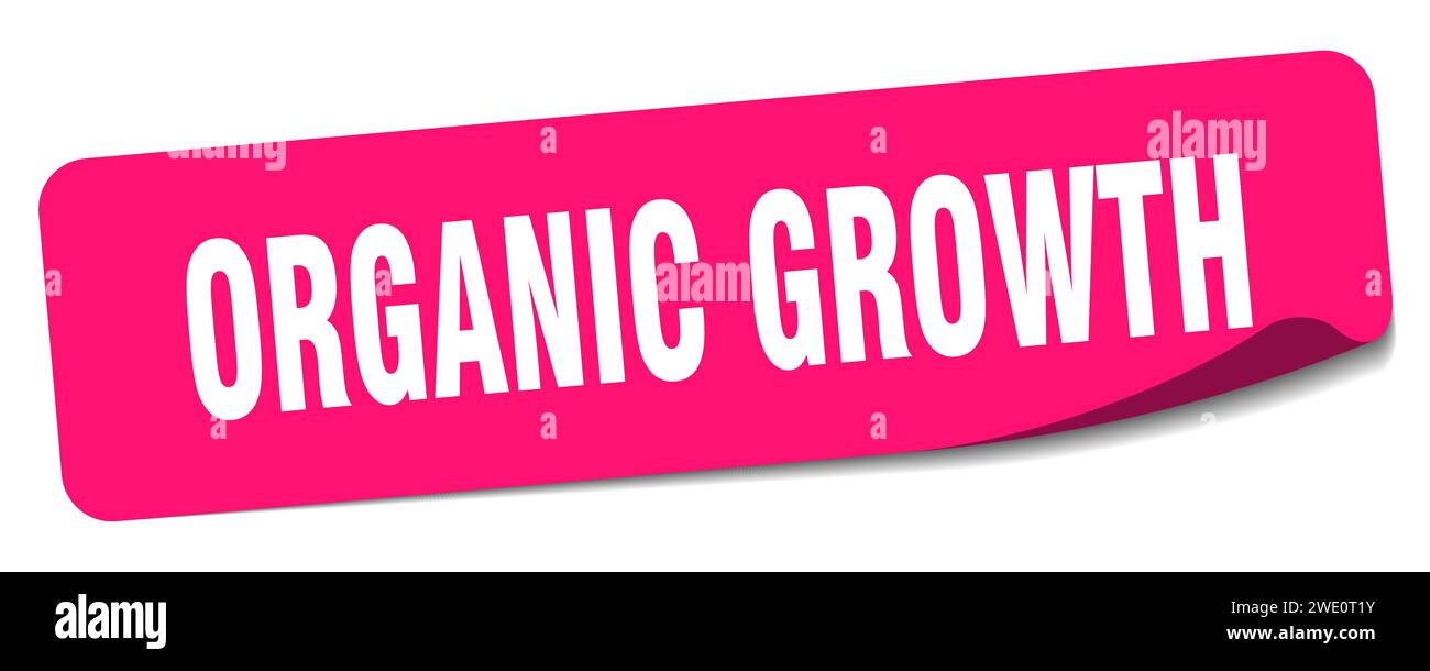 organic growth sticker. organic growth rectangular label isolated on ...