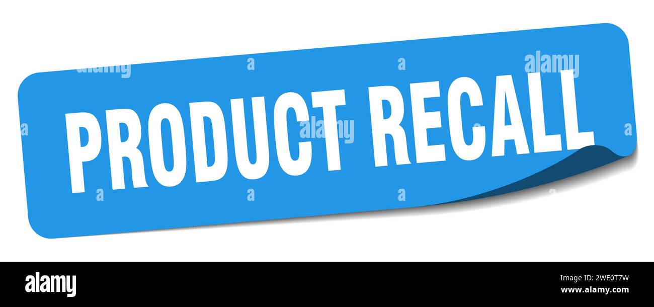product recall sticker. product recall rectangular label isolated on ...