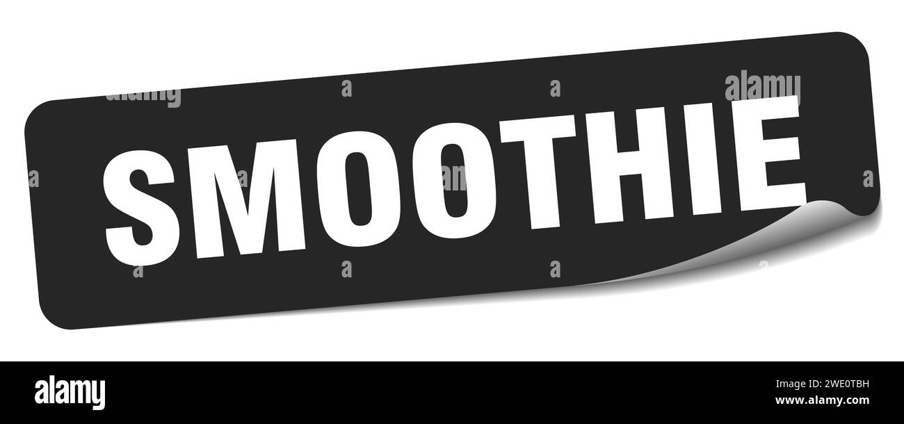 smoothie sticker. smoothie rectangular label isolated on white ...