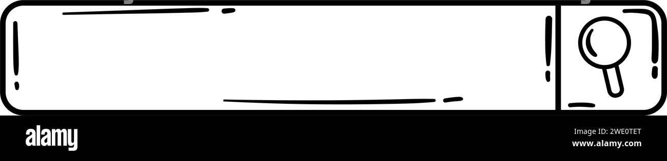 Doodle Style Search Bar Design Featuring a Black and White Research ...