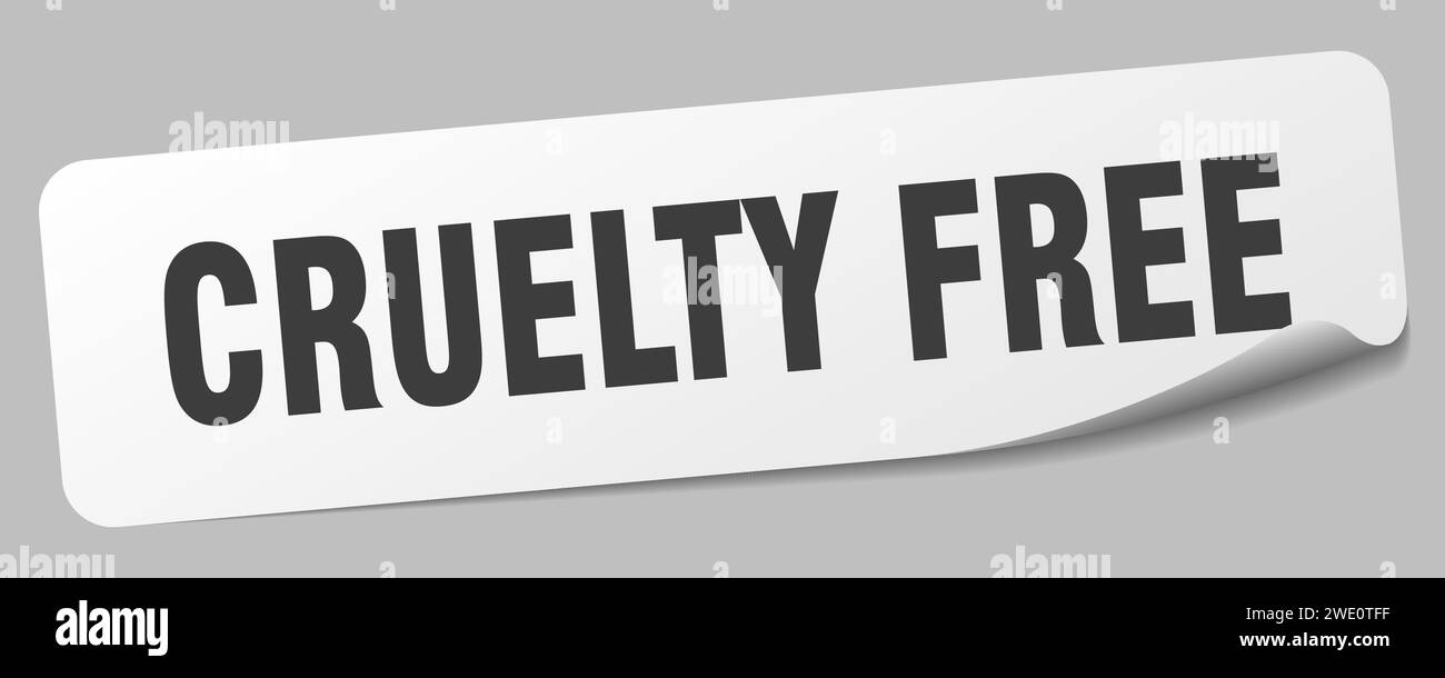 cruelty free sticker. cruelty free rectangular label isolated on white ...