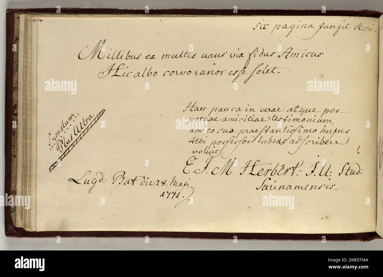 Album amicorum Johannes Enschedé Stock Photo - Alamy