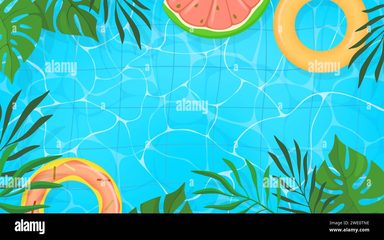 Summer pool. Fun swim background water for summertime party invite or ...