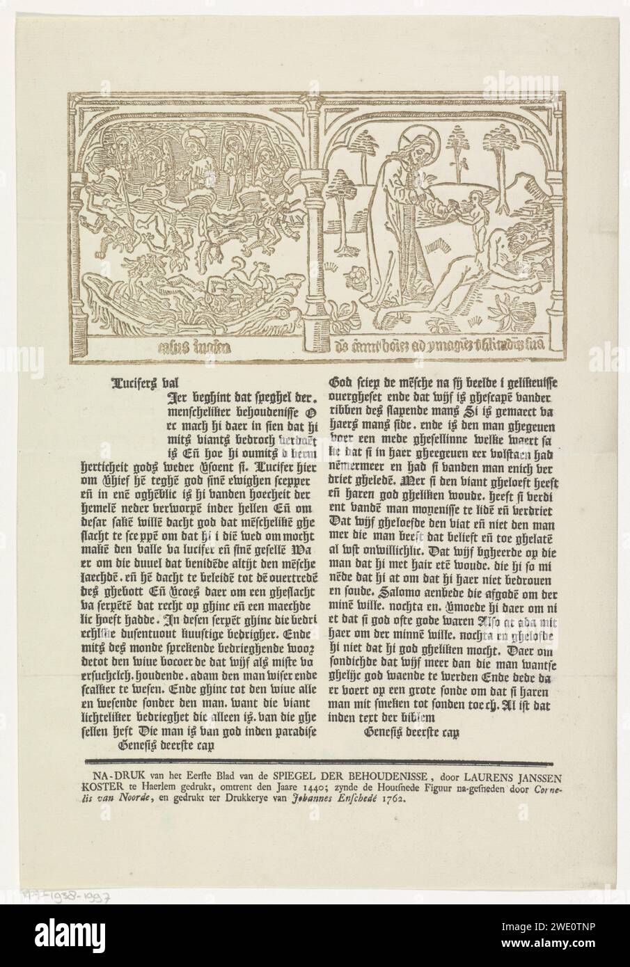 Fall of Lucifer (Satan) and the creation of Eva, Cornelis van Noorde ...