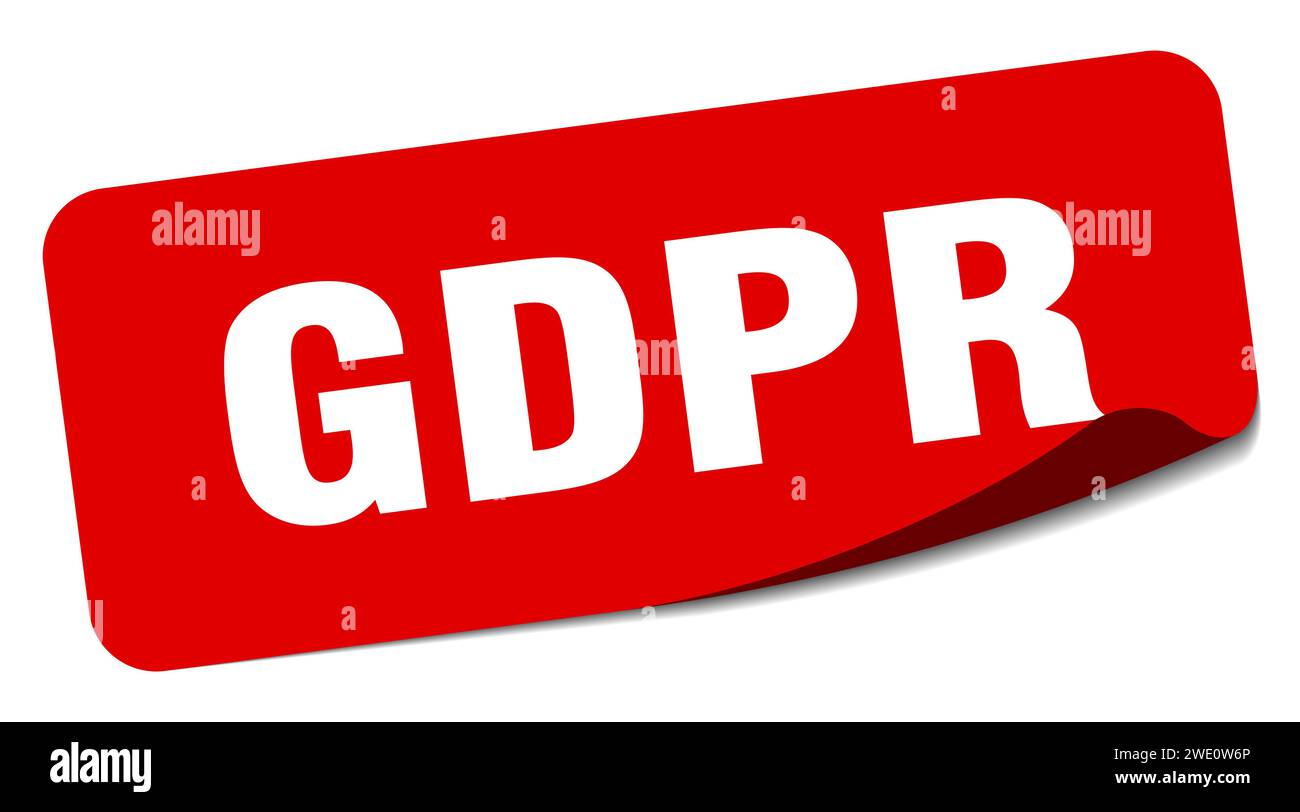 gdpr sticker. gdpr rectangular label isolated on white background Stock ...