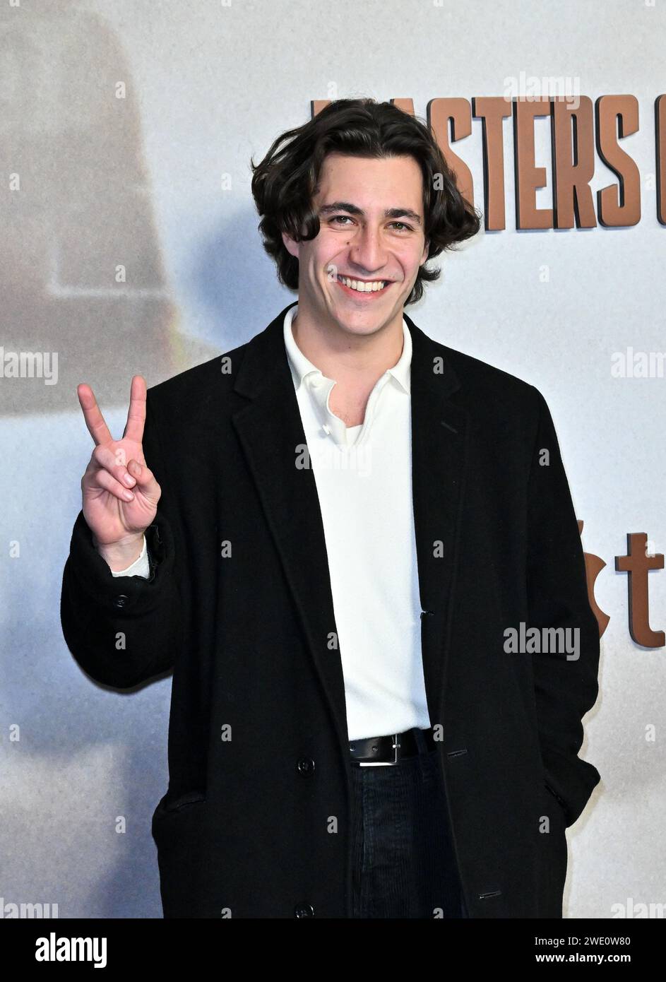London, UK. 22nd Jan, 2024. Jonah Rzeskiewicz on the Red Carpet for the ...