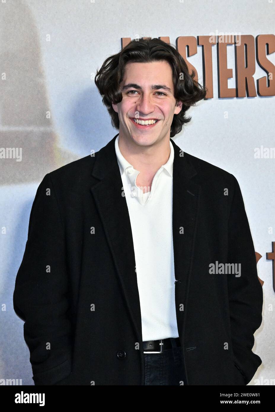 London, UK. 22nd Jan, 2024. Jonah Rzeskiewicz on the Red Carpet for the ...