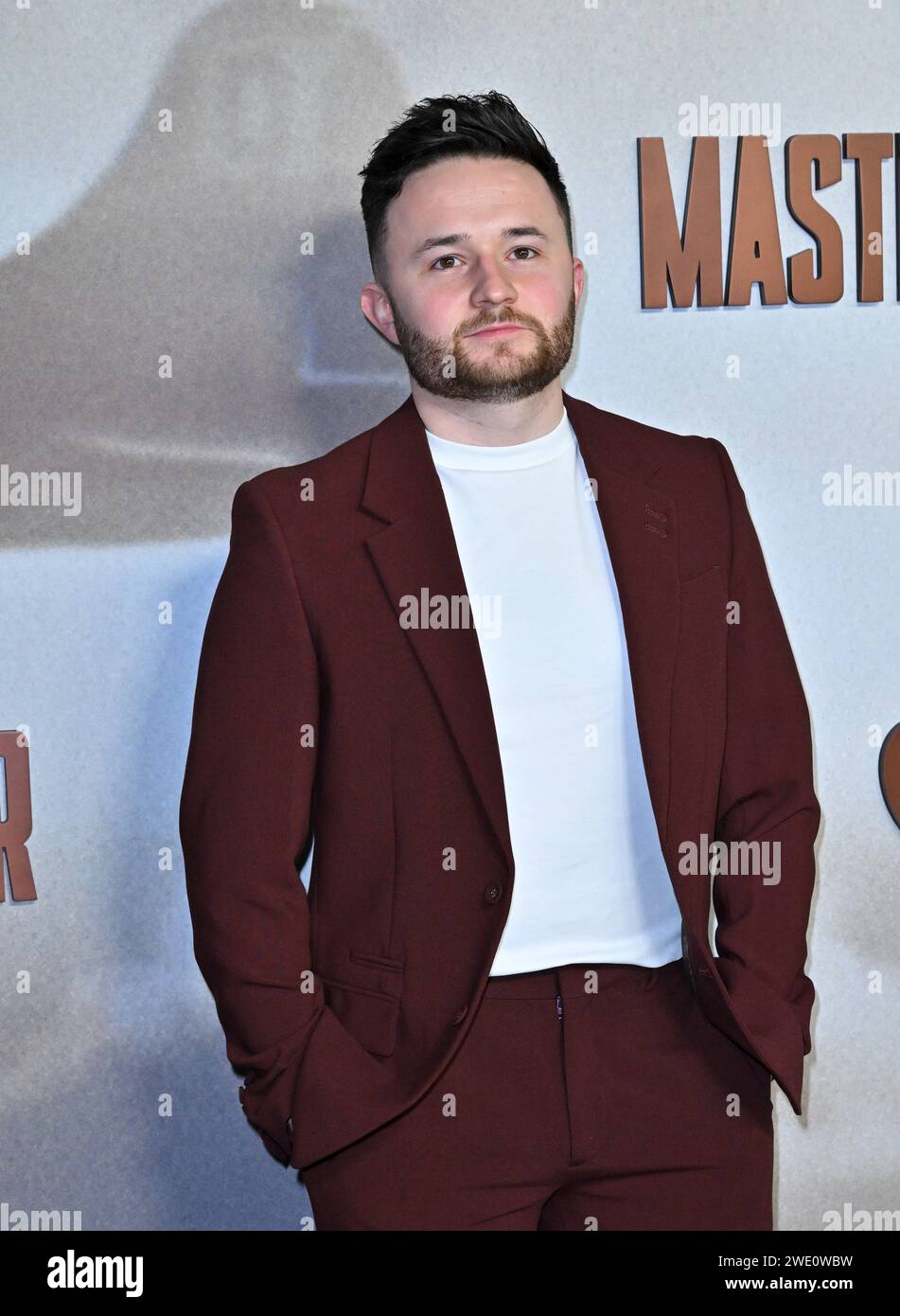 London, UK, 22 January 2024. Ian Dunnett Jnr. on the Red Carpet for the ...
