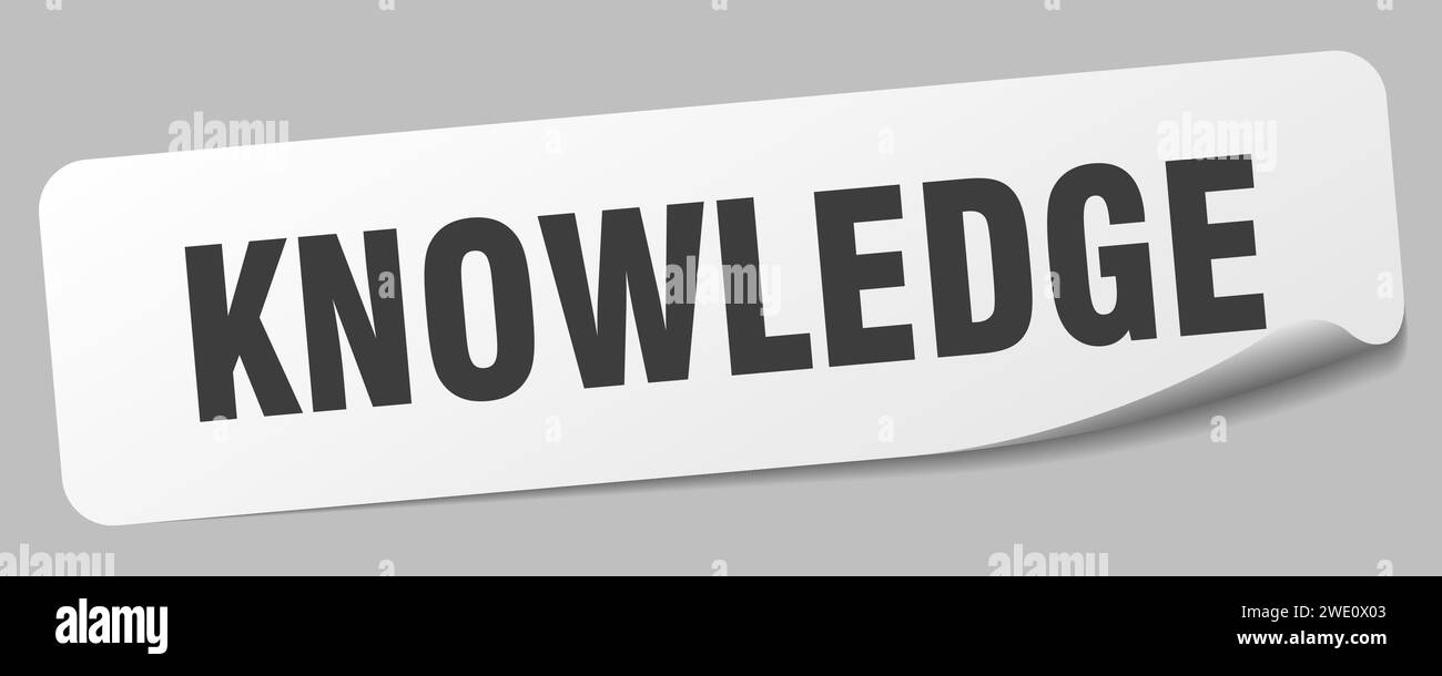 knowledge sticker. knowledge rectangular label isolated on white ...