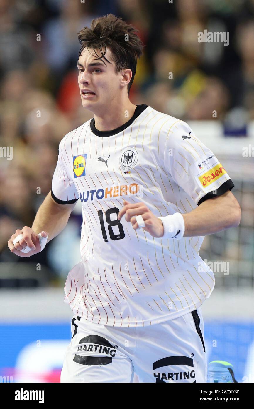 22.01.2024, Lanxess Arena, Koeln, GER, EHF Euro 2024, Men, Hauptrunde ...