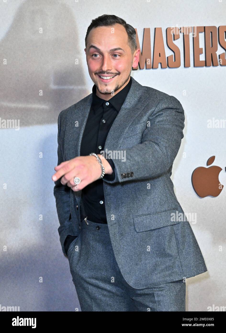 London, UK. 22nd Jan, 2024. Elliot Warren on the Red Carpet for the UK ...