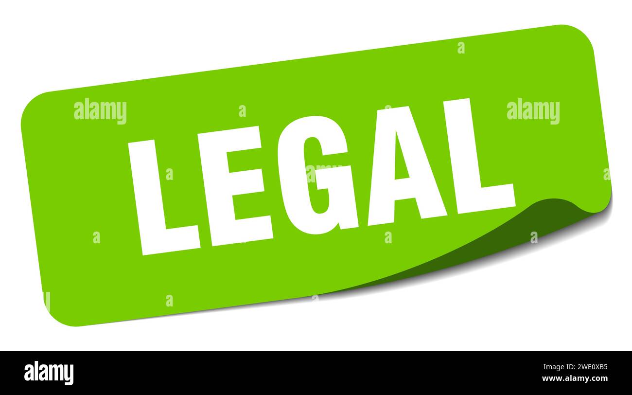 legal sticker. legal rectangular label isolated on white background ...