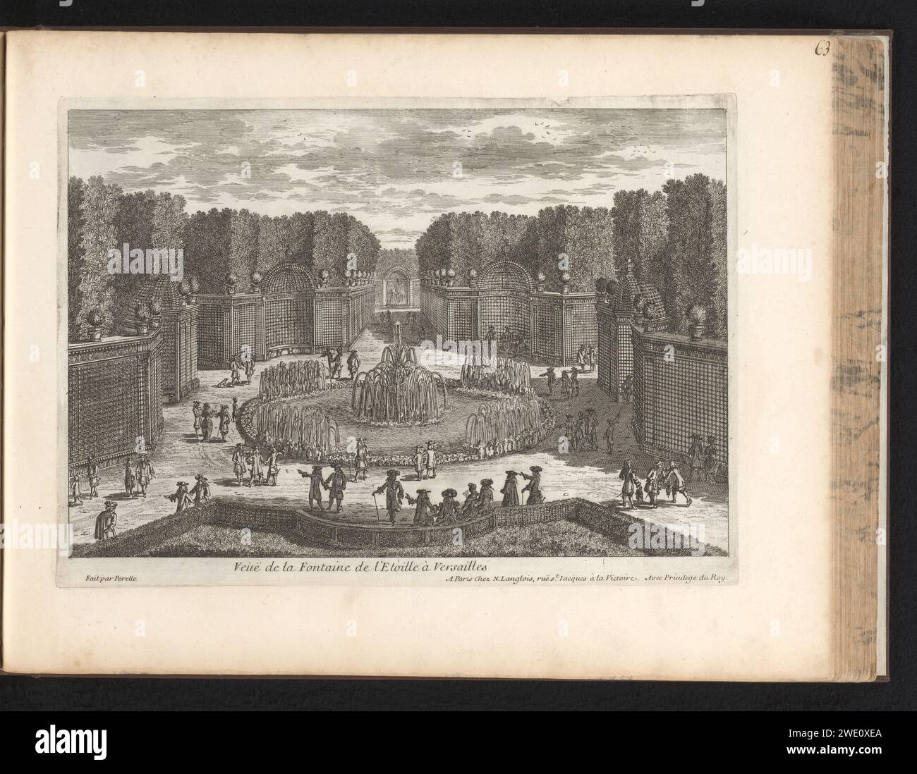 View of the Bosquet de l'Eltoile at Versailles, Gabriel Perelle, 1664 ...