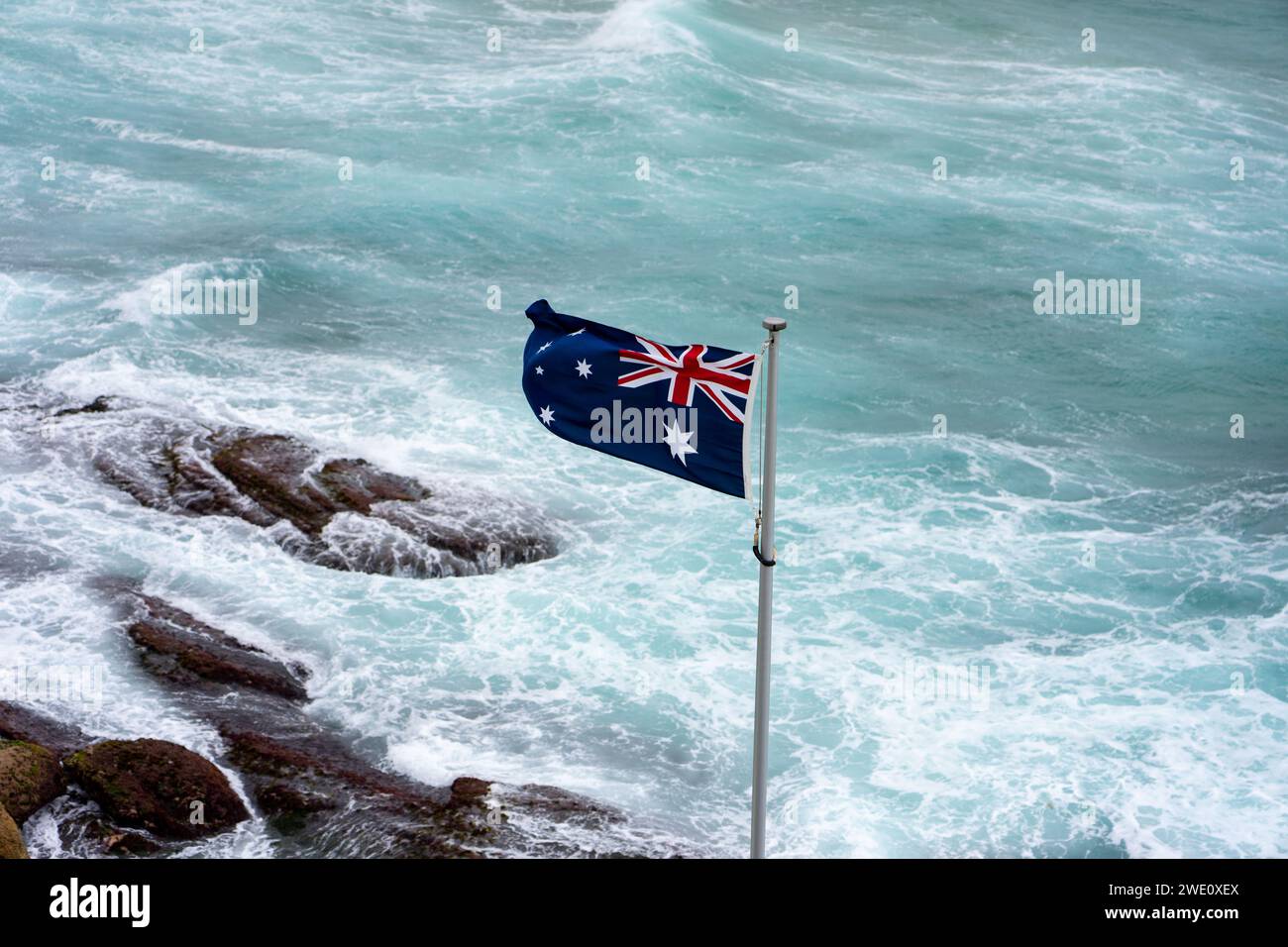 Beach flag bondi beach australia hi-res stock photography and images ...