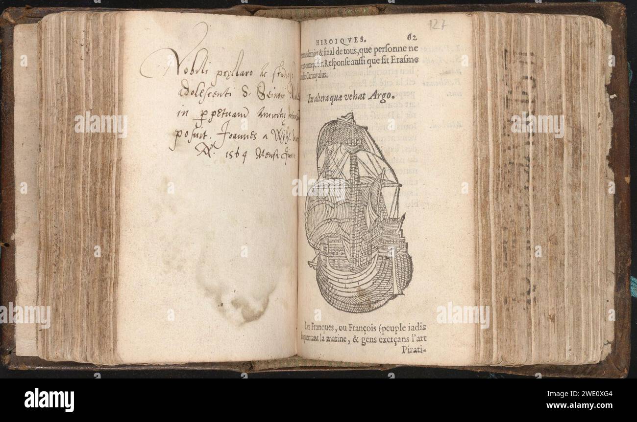 Album amicorum van Seino Mulert - 1900A178 126v 127r Stock Photo - Alamy