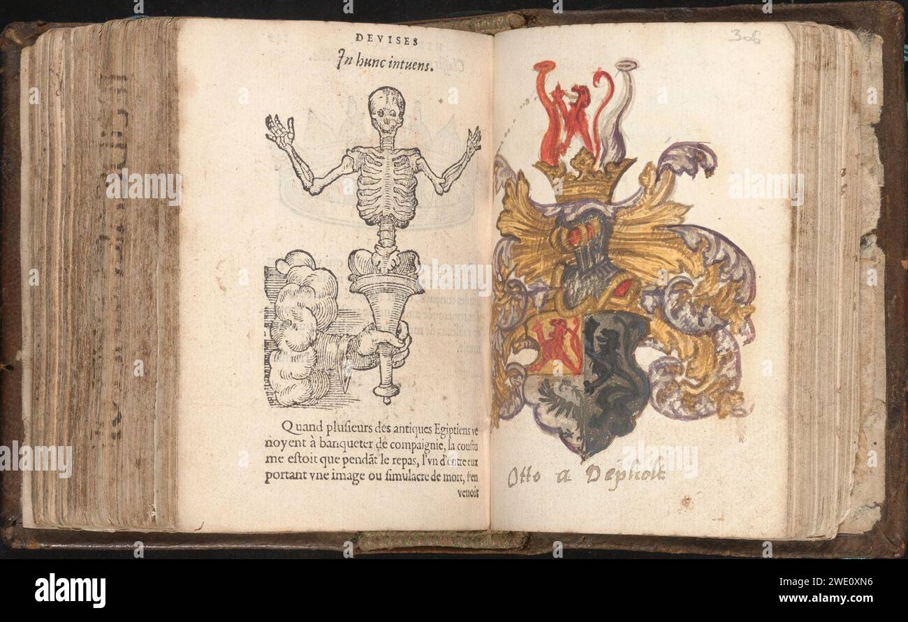 Album amicorum van Seino Mulert - 1900A178 305v 306r Stock Photo - Alamy