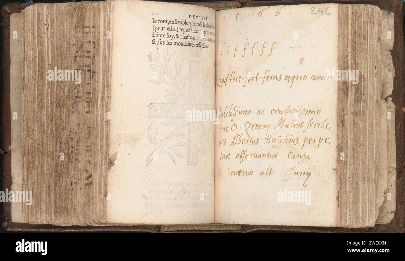 Album amicorum van Seino Mulert - 1900A178 244v 246r Stock Photo - Alamy