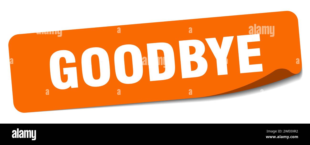 goodbye sticker. goodbye rectangular label isolated on white background ...