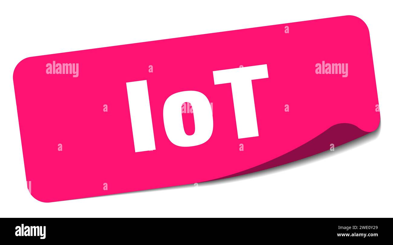 iot sticker. iot rectangular label isolated on white background Stock ...