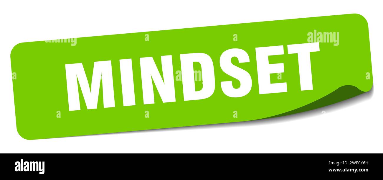 mindset sticker. mindset rectangular label isolated on white background ...