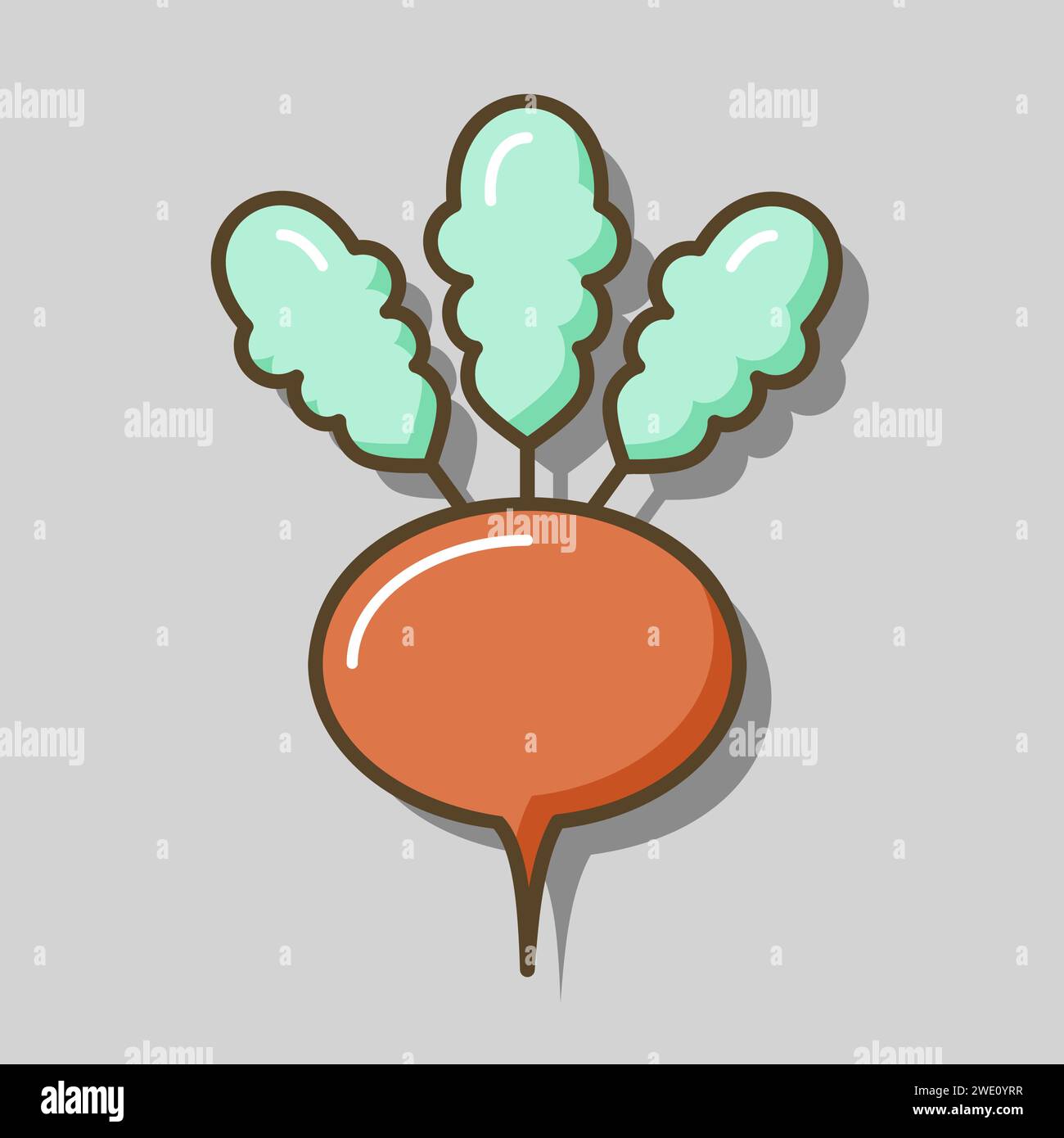 Turnip isolated design vector icon. Vegetable sign. Graph symbol for ...