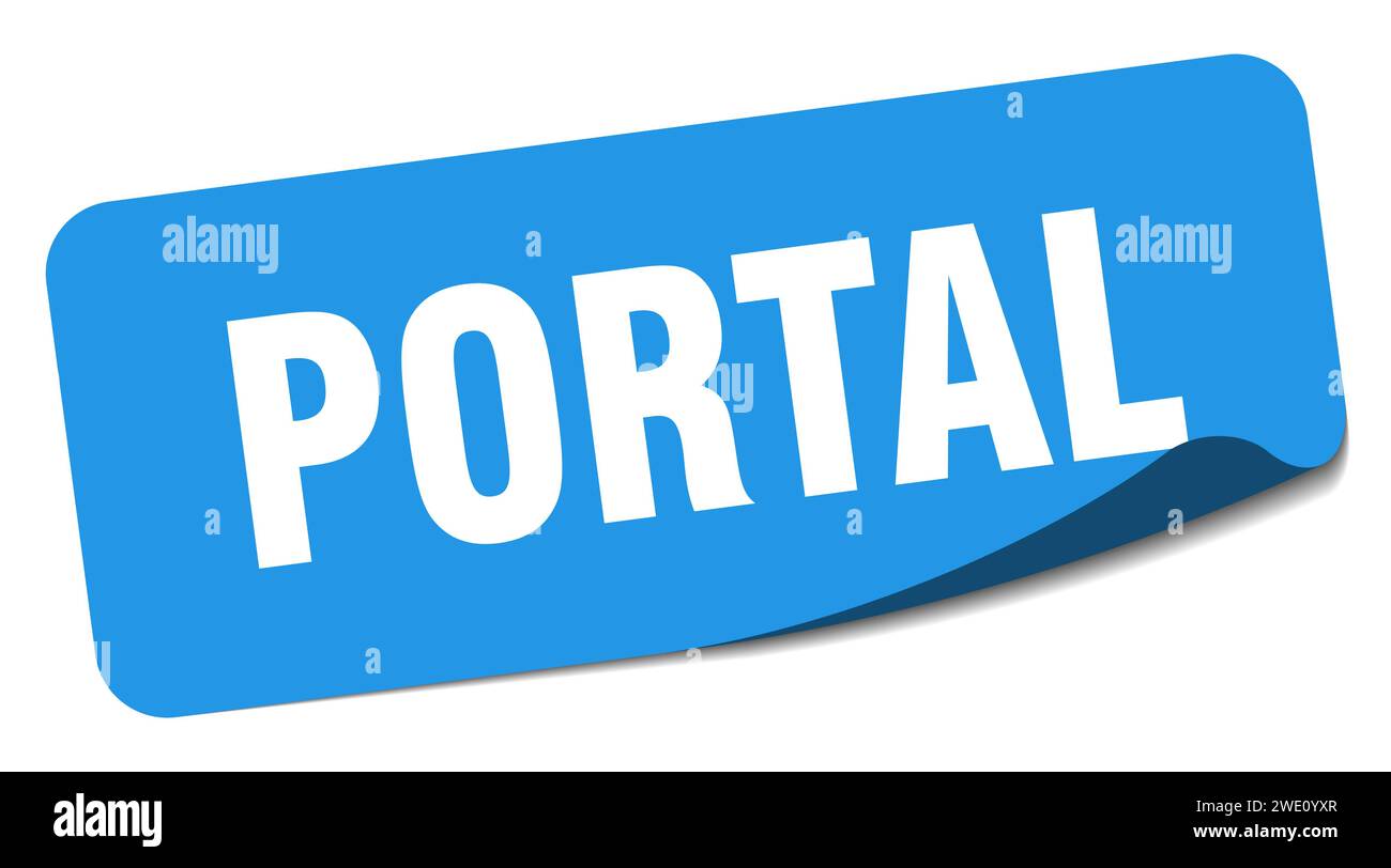 portal sticker. portal rectangular label isolated on white background ...