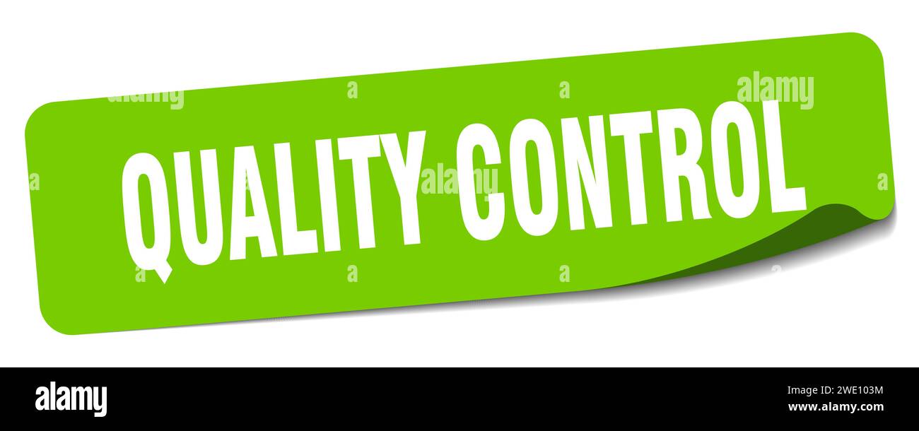 quality control sticker. quality control rectangular label isolated on ...