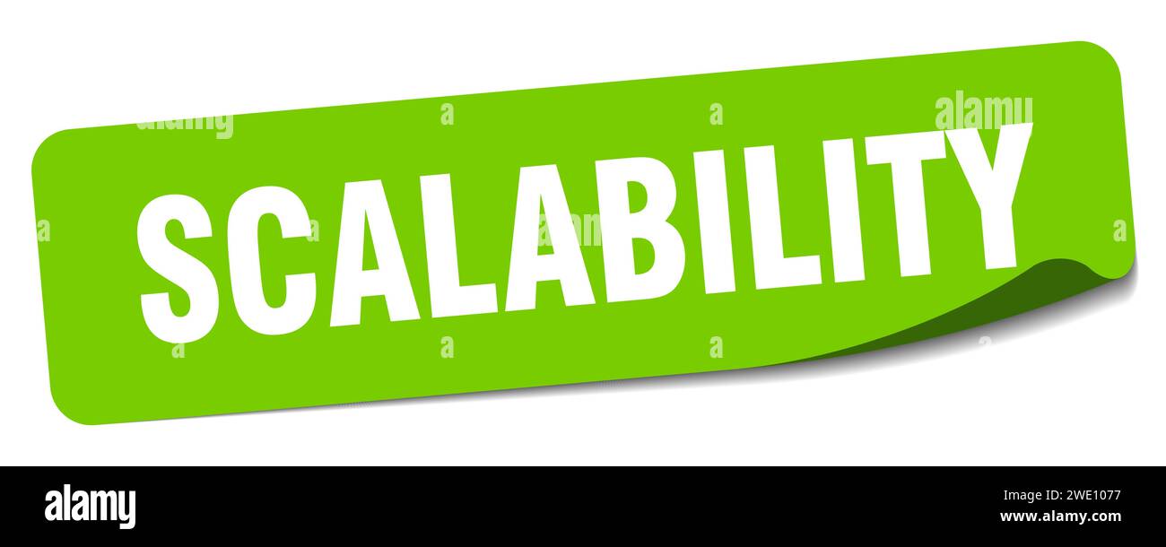 scalability sticker. scalability rectangular label isolated on white ...