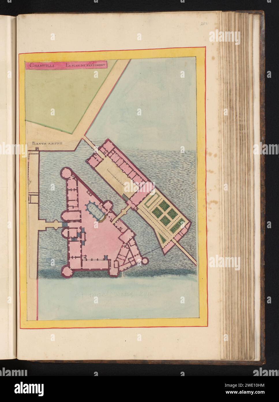 Map of the Castle of Chantilly, 1520 - 1585 print Map of the Château de ...