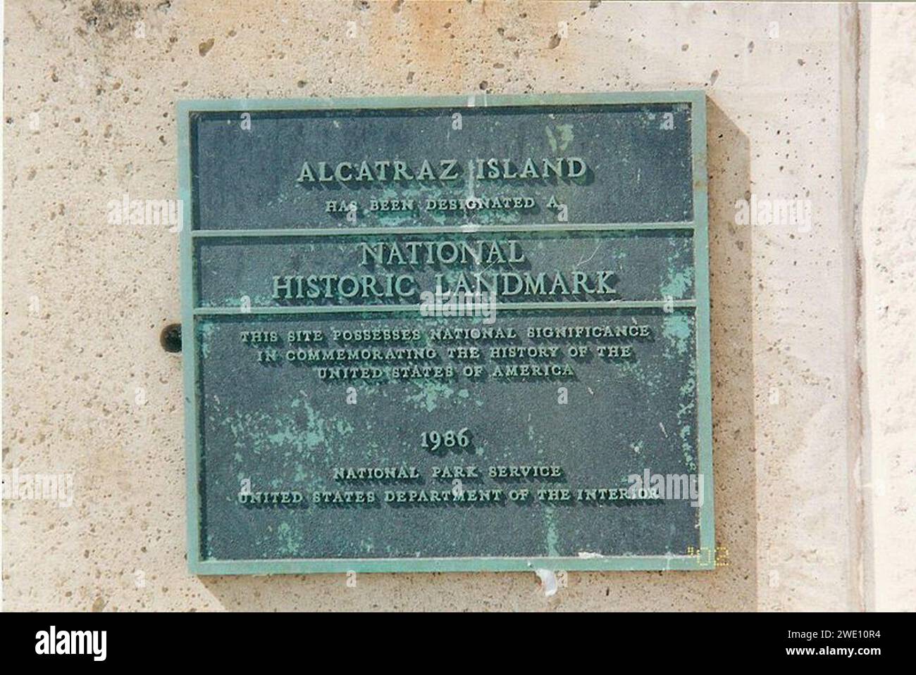 Alcatraz Island (plaque -1 Stock Photo - Alamy