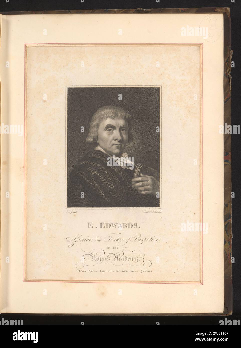 Portret van Edward Edwards, Antoine Cardon, after Edward Edwards, 1808 ...