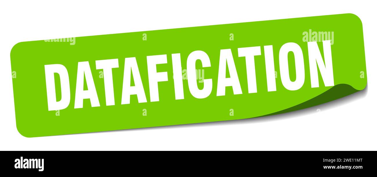 Datafication Sticker Datafication Rectangular Label Isolated On White
