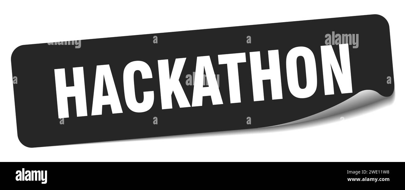 hackathon sticker. hackathon rectangular label isolated on white ... hackathon sticker. hackathon rectangular label isolated on white ...