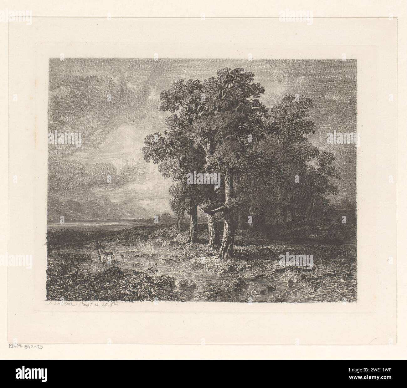 Mountain landscape with a Swiss lake, Alexandre Calame, 1820 - 1864 ...