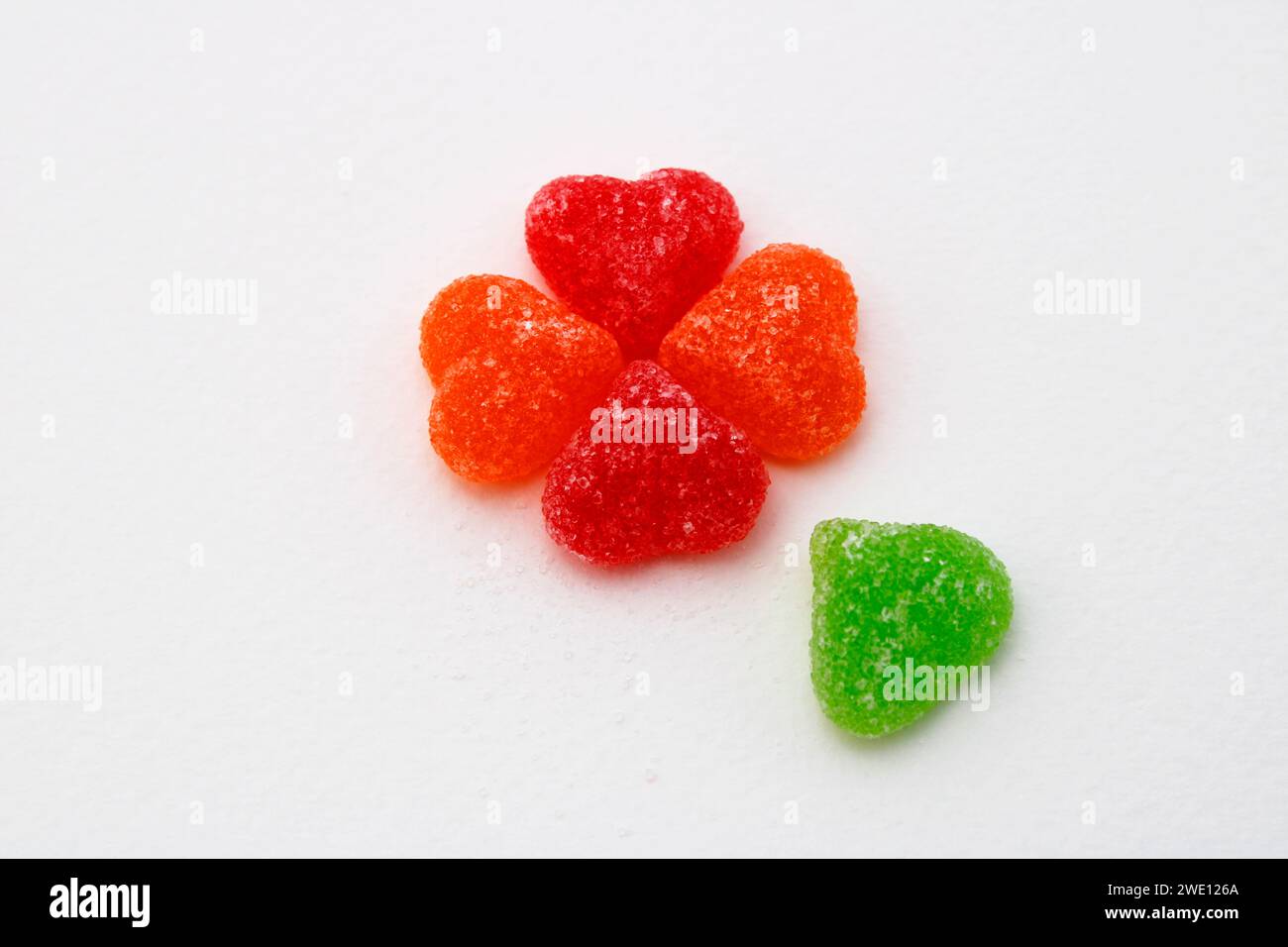 Flower made with sweet gummies Stock Photo - Alamy